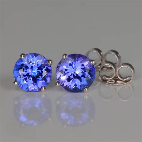 Tanzanite Earrings Custom Diamond Hoop And Studs Tanzanite Jewelry