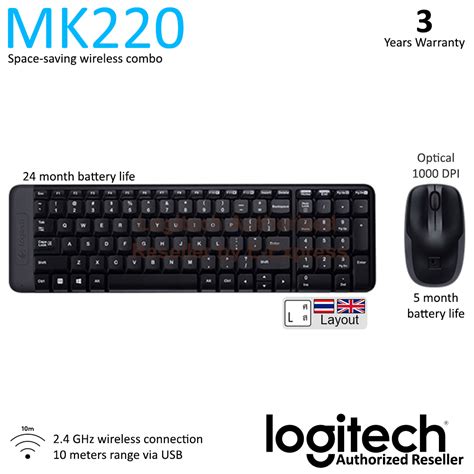 Logitech Mk295 Silent Keyboard And Quiet Mouse แป้นภาษาไทย อังกฤษ ของแท้