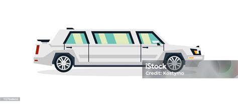 리무진 상업용 차량 길고 럭셔리 자동차입니다 벡터 일러스트 레이 션 교통수단에 대한 스톡 벡터 아트 및 기타 이미지 교통수단
