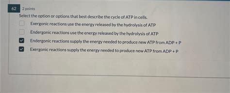 Solved 622 ﻿pointsselect The Option Or Options That Best