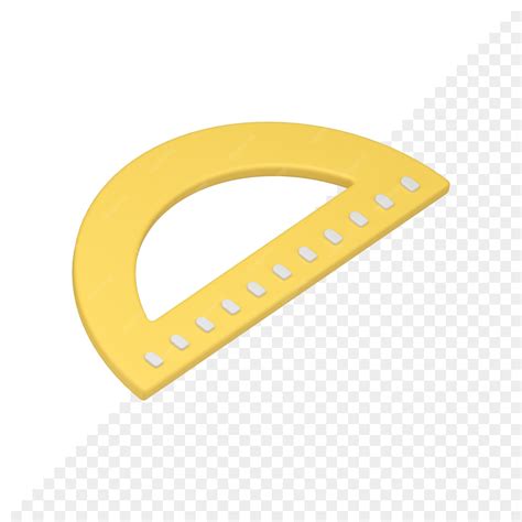 Premium Psd Yellow Architecture Drafting Protractor Plastic Geometric Corner Ruler Measurement