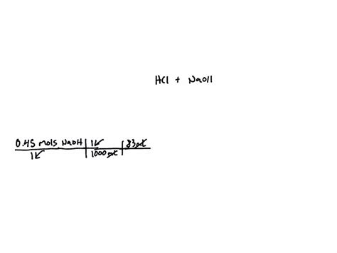 Solved 7 It Takes 42 Ml Of Hcl Solution To Completely Neutralize 35 Ml Of 0 4 M Naoh Solution
