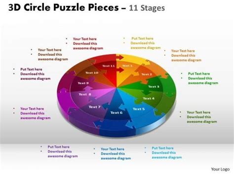 PowerPoint Template Chart Circle Puzzle Ppt Template
