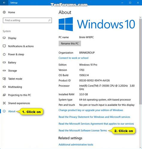 Find Microsoft End User License Agreement Eula In Windows 10 Tutorials