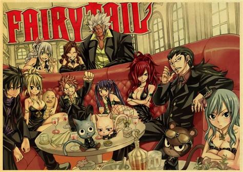 Poster Fairy Tail Guilde Fairy Tail Sur Un Canapé Boutique Fairy Tail