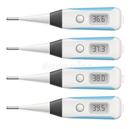 Electronic Thermometer For Measuring Body Temperature Realistic Medical Diagnostic Instrument