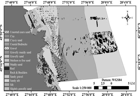 Final Seabed Substrate Map Including Sediments Rocky Reefs And Download Scientific Diagram
