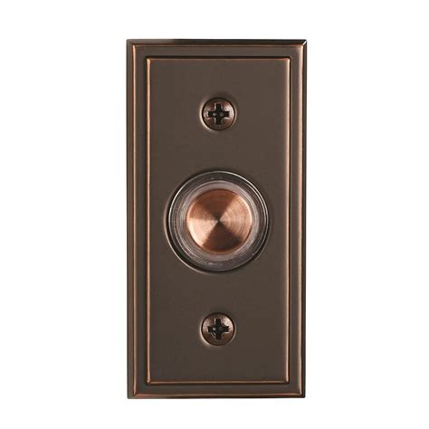 Style Selections Wired Lighted Bronze Doorbell Button Ss 716 03 At