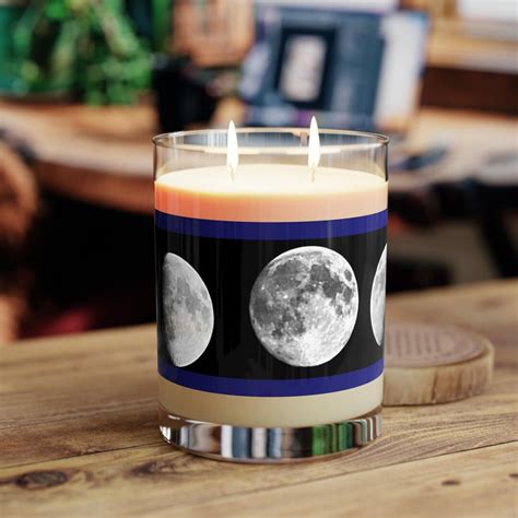 Moon Phases Scented Candle Home Fragrance Decor Lunar Theme T Hand