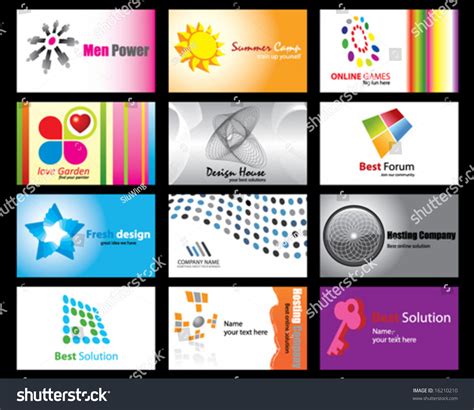 Business Cards Logos Stock Vector Royalty Free 16210210 Shutterstock