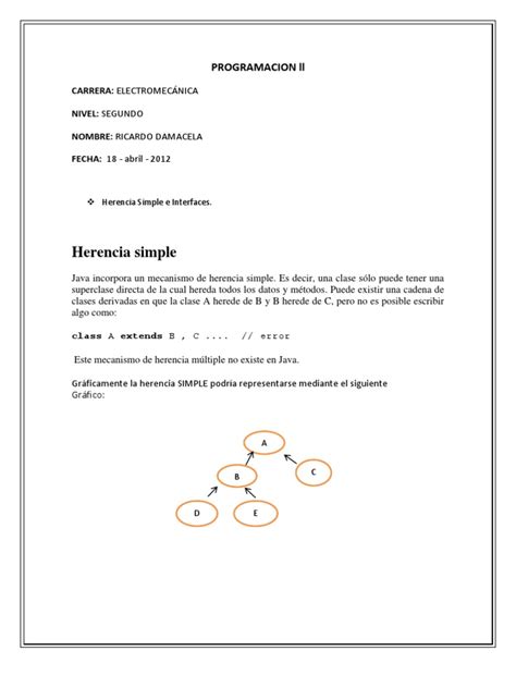 Consulta Herencias Java Pdf Herencia Programación Orientada A Objetos Java Lenguaje De
