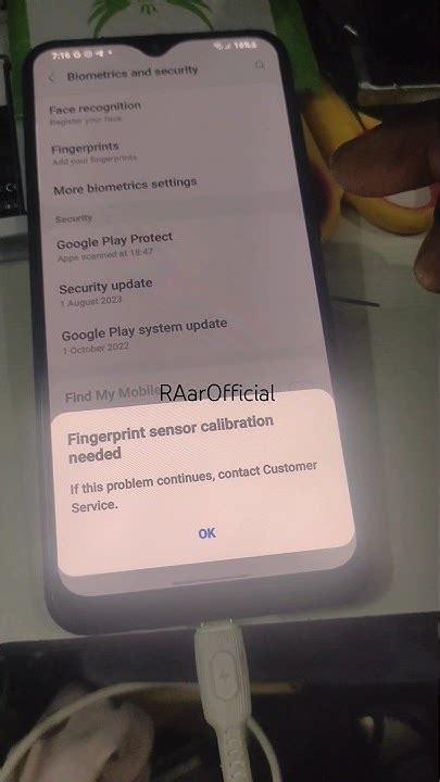 Calibration Needed For Fingerprint Sensor Problem Solution Fingerprint