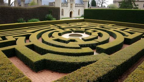Garden Labyrinth Maze Green Hedges Puzzle Design Outdoor Leisure