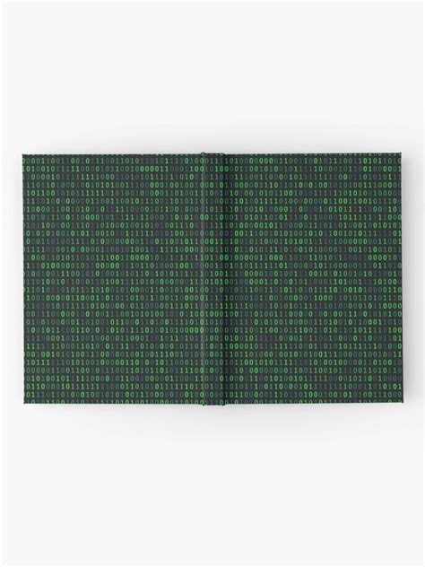 Binary Code Pattern 10101 Green Neon Retro 80s Computer Screen Black