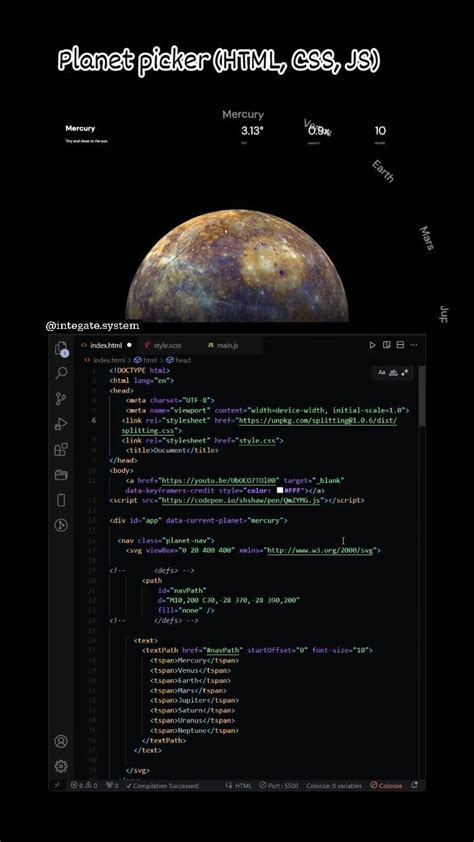 Is Planets Picker Using Html Css And Js Integratesystem Hacking Codehacks Coding