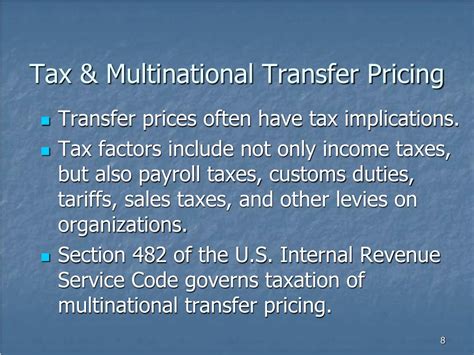 Ppt A Few Key Points About Transfer Pricing Powerpoint Presentation