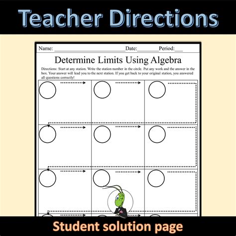 Finding Limits Using Algebraic Manipulation Scavenger Hunt Ap Calculus