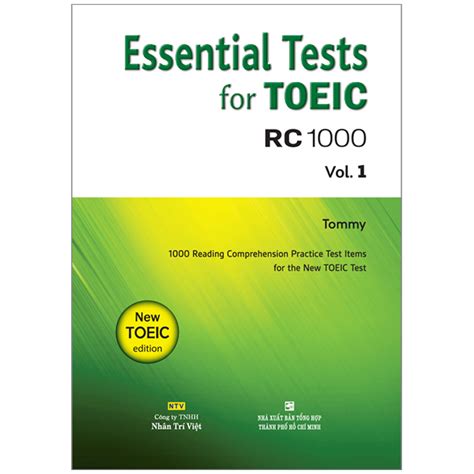 Vol 1 Essential Tests For Toeic Rc 1000