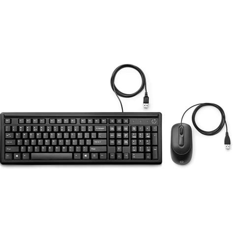 Ensemble Clavier Qwerty Et Souris Filaires Usb Hp Noir