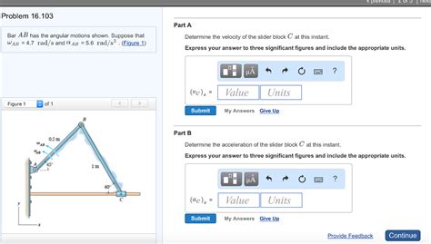 Solved Bar AB Has The Angular Motions Shown Suppose That Chegg Com