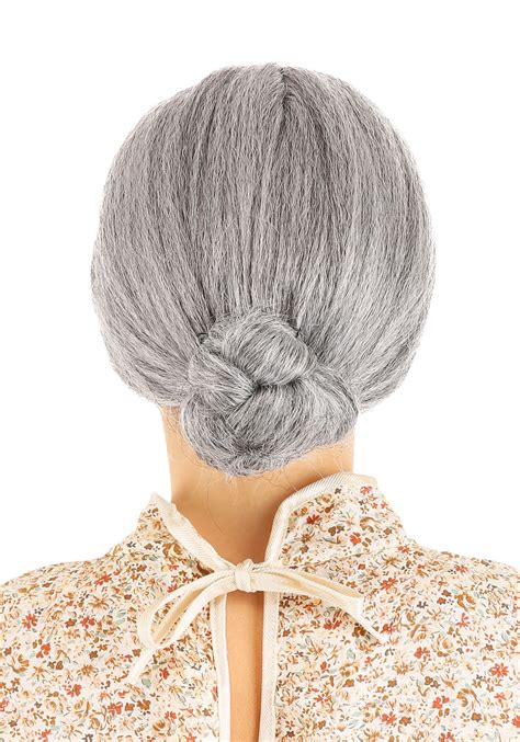 Adult Grey Granny Grandma Old Lady Costume Wig Big Labels Small Prices
