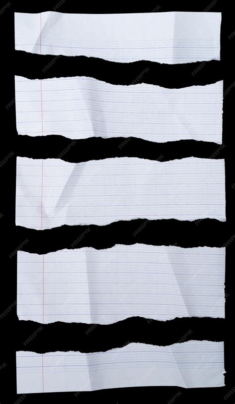 흰색 찢어진 종이 조각 모음 가장자리가 찢어진 종이 조각 스티커 메모 조각 노트북 페이지 프리미엄 사진
