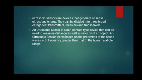 Ultrasonic Sensor Youtube