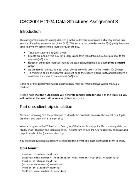 Assignment 3 Assign CSC2001F 2024 Data Structures Assignment 3 Introduction This Assignment