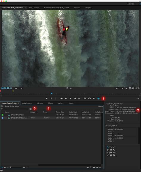 ingest and proxy workflow in adobe premiere pro