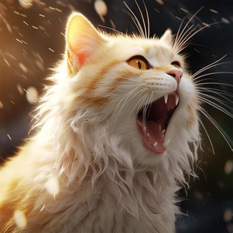 Premium Ai Image Cat Chattering