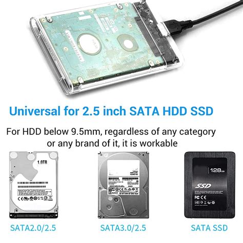 NISUN 2 5 Inch USB 3 0 External Hard Disk Enclosure Adapter External Portable USB 3 0 To SATA