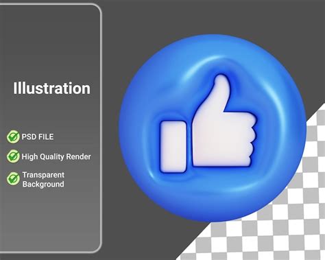 Premium Psd Psd Facebook Like Reaction Icon 3d Isolated Like Emoji 3d