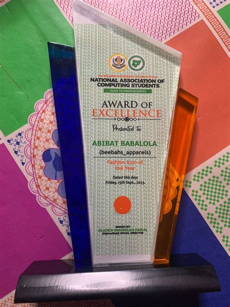 abibat babalola on linkedin award beebahs apparels award