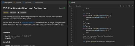 Leetcode Fractionarithmetic Problemsolving Codingchallenges Programming C Java Python