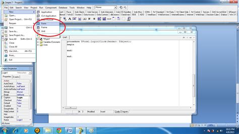 Informatika Cara Membuat Form Login Delphi 7