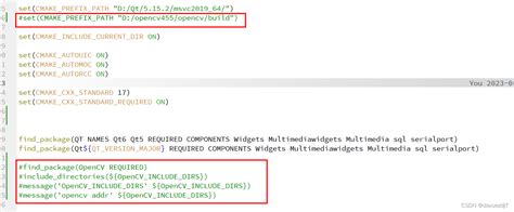 Qt Cmakelist 编译出错 Could Not Find A Package Configuration Filecould Not