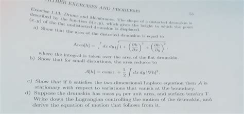 Solved Exercise 113 Drums And Membranes The Shape Of A Distorted