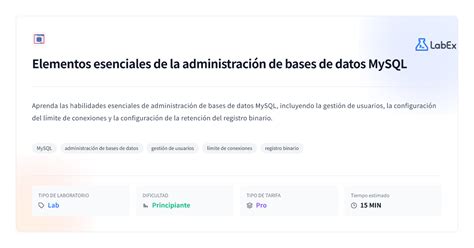 Dominando La Administración De Bases De Datos Mysql Labex
