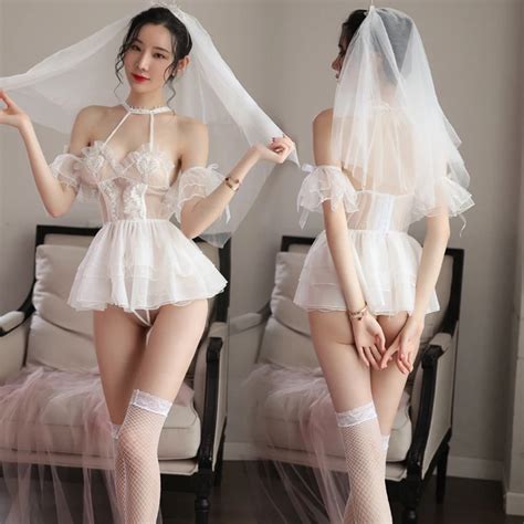 Fashion Wedding Dress Cosplay Sexy Clothing Perspective Underwear Underwear Classical Fun Lace