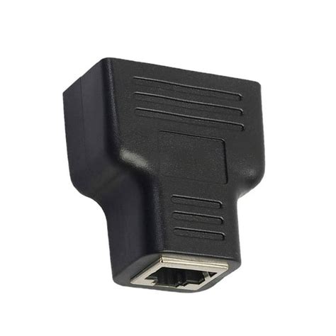 Rj45 Splitter Adapter 1 To 2 Ways Dual Female Port Cat5 6 7 Lan Ethernet Cable Lan Ethernet