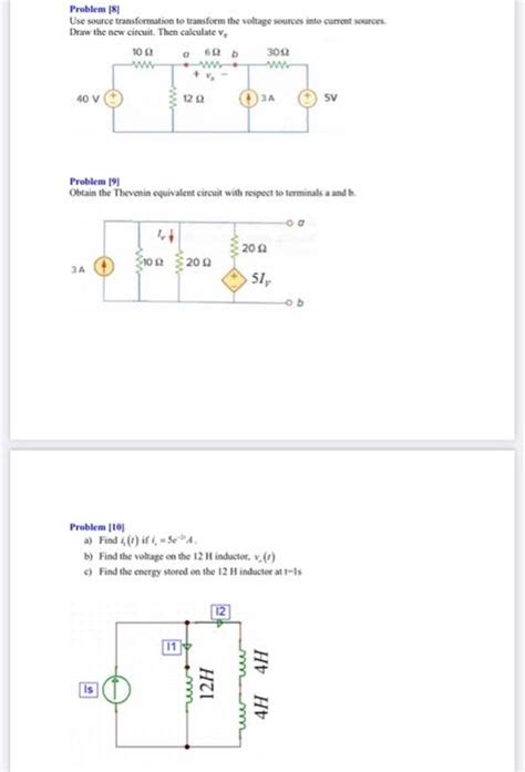 Solved Problem Use Source Transformation To Transform Chegg Com