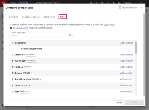 Tutorial Update Sql Server Filter Configuration Redgate Flyway Product Documentation