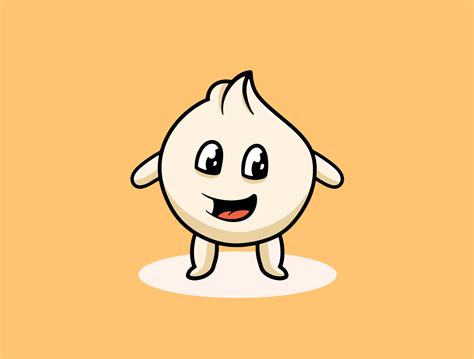 Cute Dim Sum Mascot Smiling By Cubbone On Dribbble