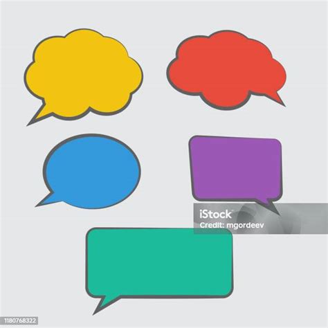 음성 거품의 집합입니다 커뮤니케이션을 위한 클라우드 버블 스피치 기포에 대한 스톡 벡터 아트 및 기타 이미지 기포 놀라움 대화 풍선 문자 기호 Istock