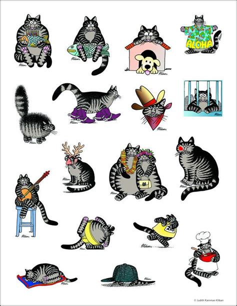 B Kliban Catstickers Sticker Book Kliban Cat Cats Illustration Sticker Book
