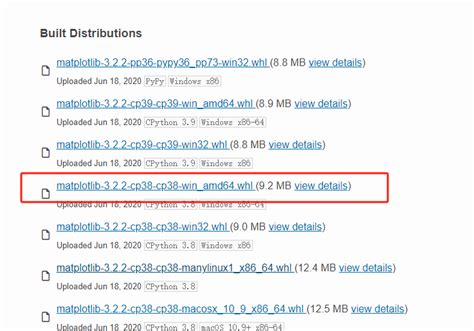 下载指定版本的matplotlibmatplotlib下载 Csdn博客