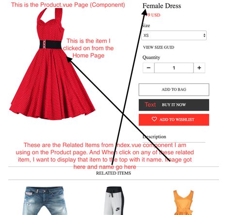 Javascript Vuejs Displaying Selected Item On A Page You Are On