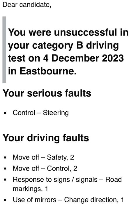Failed First Time Rlearnerdriveruk