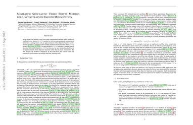 Minibatch Stochastic Three Points Method For Unconstrained Smooth