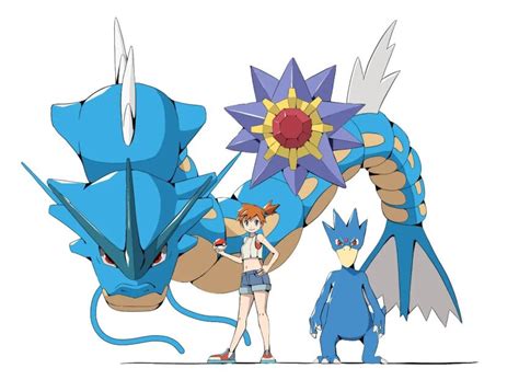 Psaber97 Golduck Gyarados Misty Pokemon Starmie Nintendo